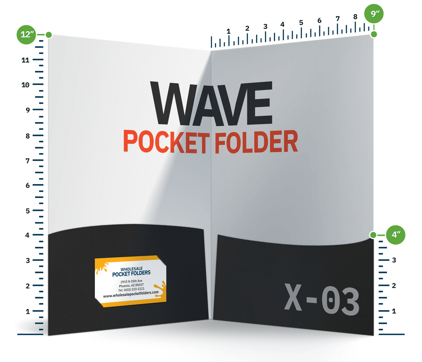 Wave Pocket Presentation Folder - Fast Booklet Printing