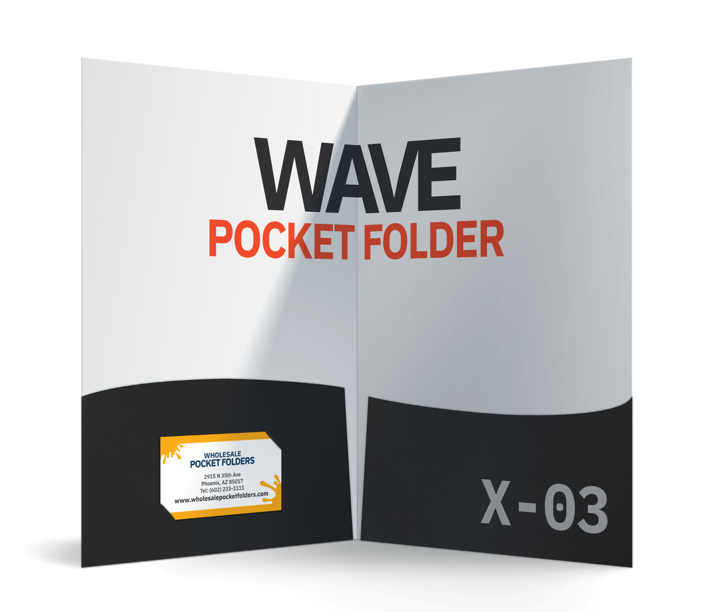 Wave Pocket Presentation Folder - Fast Booklet Printing