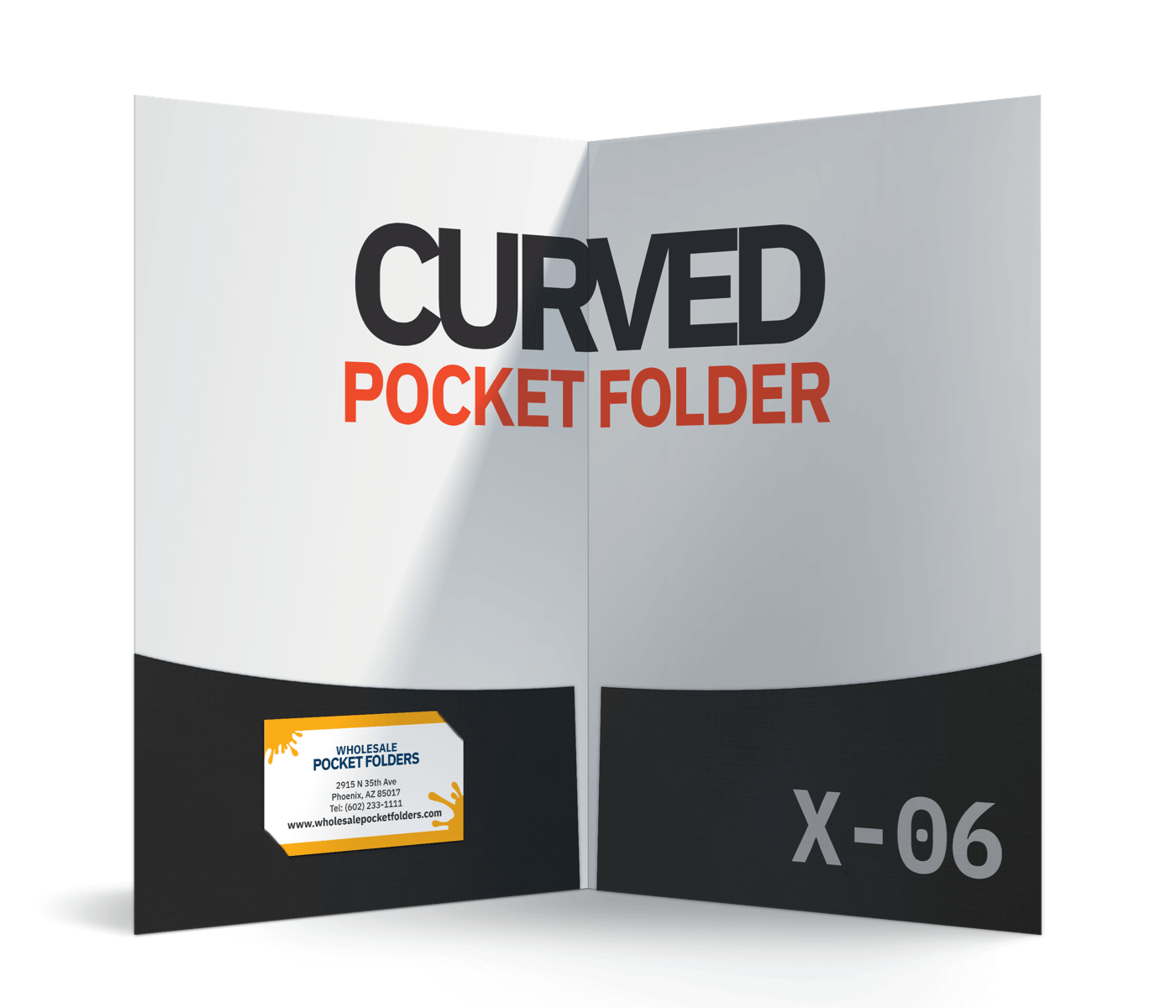 Curved Pocket Presentation Folder - Fast Booklet Printing