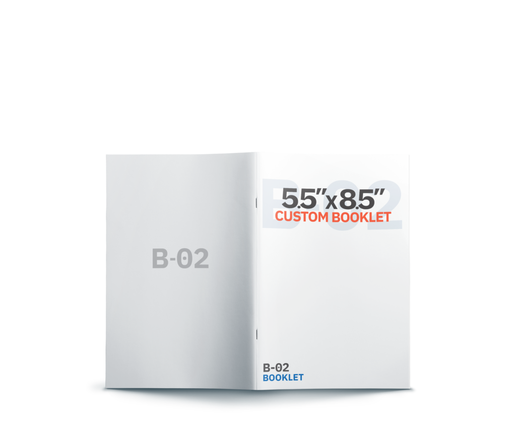 8.5″ x 5.5″ Saddle-Stitched Booklets Self Cover - Fast Booklet Printing